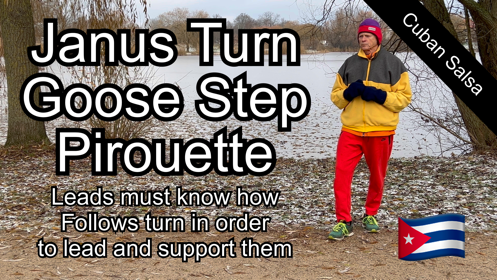 Cuban Salsa: Janus Turn and Goose Step Pirouette | SalsaSelfie.com 🇨🇺