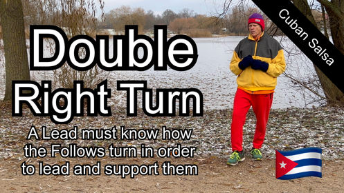 Cuban Salsa: Double Right Turns | SalsaSelfie.com 🇨🇺