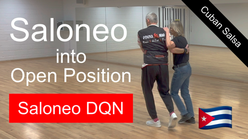Cuban Salsa: Saloneo into Open Position – Saloneo DQN | SalsaSelfie.com 🇨🇺